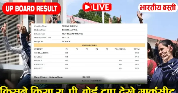 UP Board Result Topper Marksheet: यूपी बोर्ड 10वीं के टॉपर यश प्रताप की ...